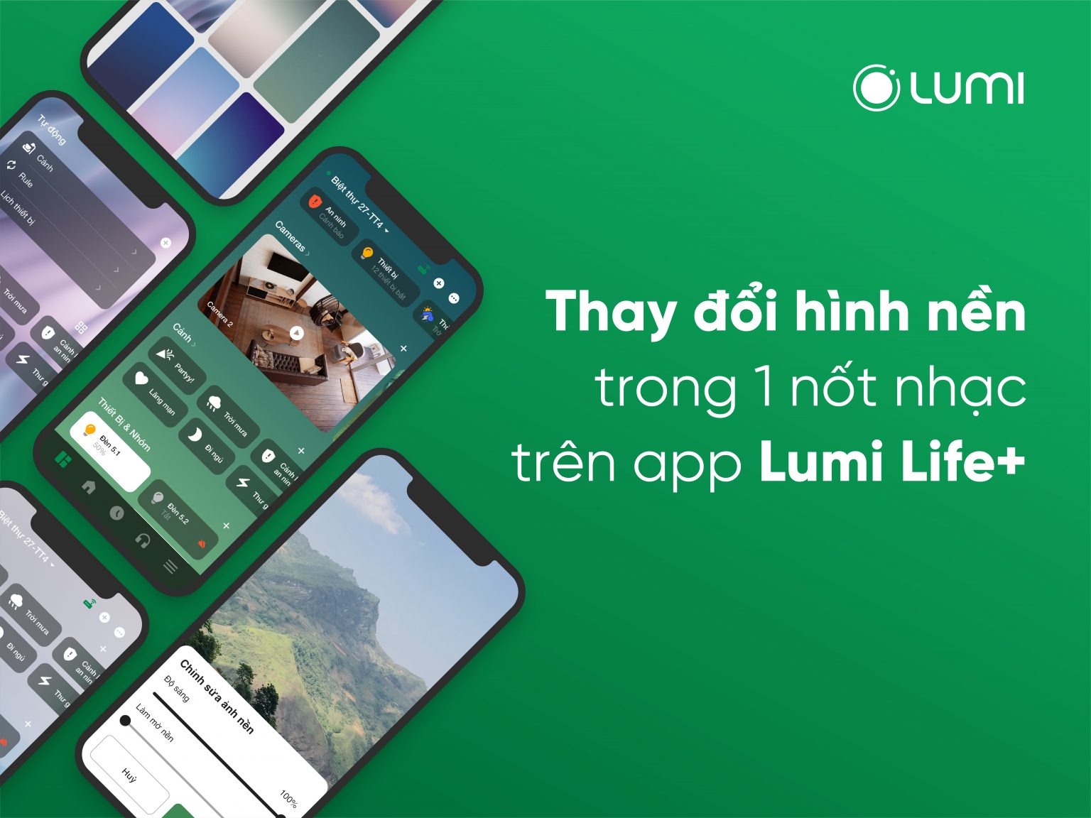 Các bước đơn giản để thay đổi hình nền app Lumi Life+